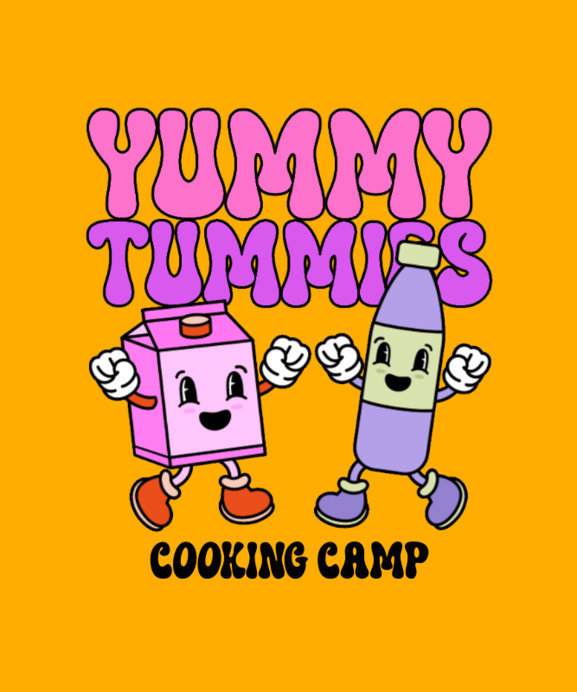 Placeit - Cooking Camp T-Shirt Design Maker Featuring Cartoonish Graphics