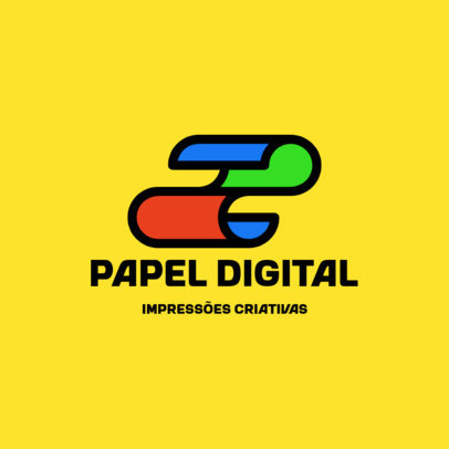 Placeit - Printing House Logo Maker Featuring a Paper Icon