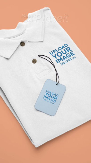 Placeit - Polo Shirt Video Featuring a Brand Tag and an Inside Clothing ...