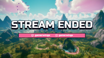 Placeit - Stream Ended Twitch Screen Maker Featuring an Illustrated ...