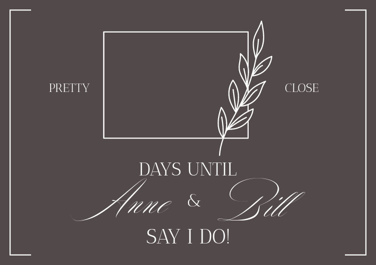 Placeit - Stylish Sign Design Creator for a Wedding Countdown