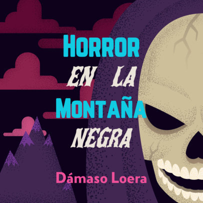 Placeit - Horror Podcast Cover Maker Featuring an Illustrated Skull