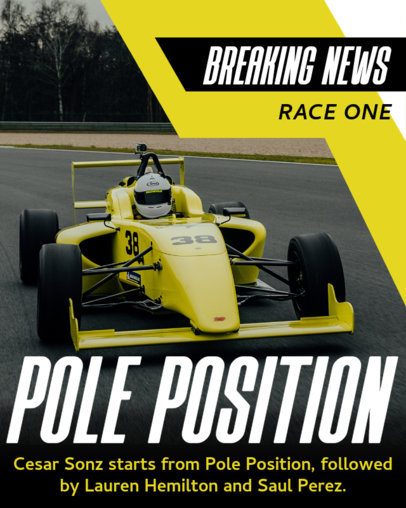 Placeit - Instagram Post Maker Featuring F1-Inspired Breaking News and ...