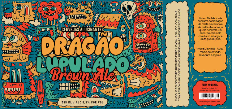 Placeit - Beer Label Design Maker Featuring Psychedelic Cartoons