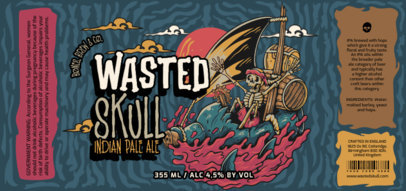 Placeit - Beer Label Design Template Featuring Trippy Cartoons