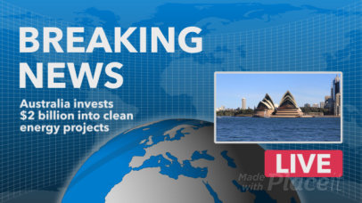 Placeit - Breaking News Intro Video Template Featuring an Animated Globe