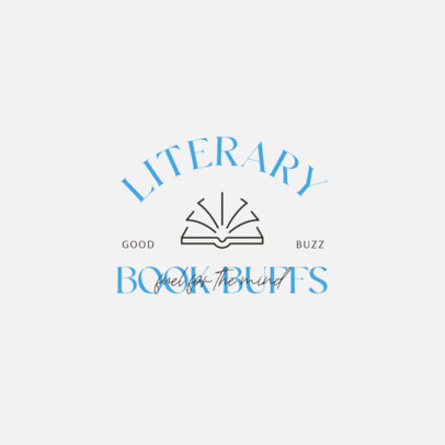 Placeit - Online Logo Creator for a Literary Club with an Open Book Icon