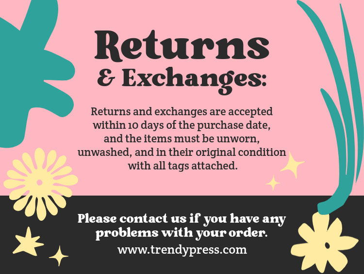 Placeit - Boho-Style Etsy Listing Maker for Returns and Exchanges