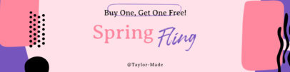 Placeit - Etsy Banner Creator Promoting a Spring-Themed BoGo Offer
