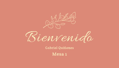 Placeit - Guest Place Card Template Featuring a Wedding Theme and a ...