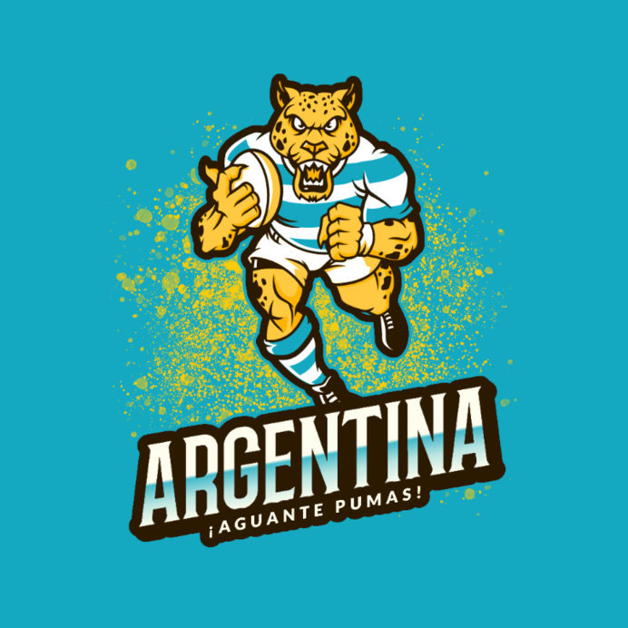 Placeit - Rugby Logo Maker Featuring a Sports Mascot