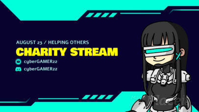 Placeit - Twitch Ended-Screen Video Template for a Charity Streaming
