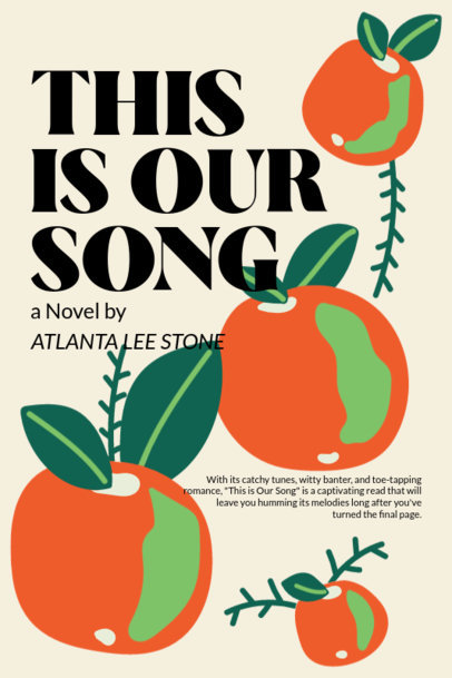 Placeit - Front Book Cover Creator with Orange Illustrations for a Novel