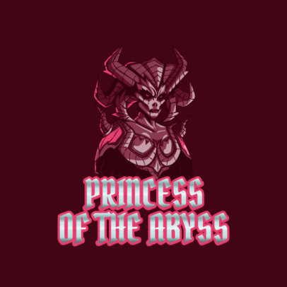 Placeit - Logo Template for a Gaming Squad with a Female Demon Graphic