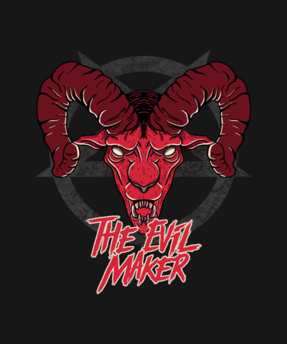 Placeit - T-Shirt Design Creator with a Devil Illustration Inspired by ...