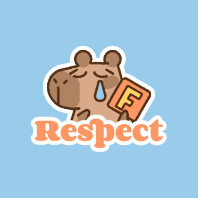 Placeit - Twitch Emote Creator Featuring a Crying Capybara Cartoon
