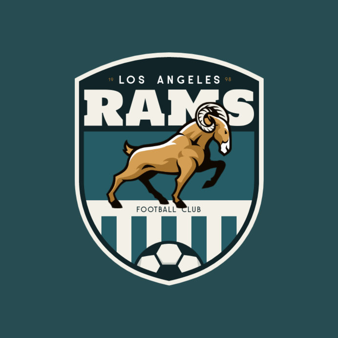Placeit - Online Logo Creator for a Soccer Team with an Illustrated Ram