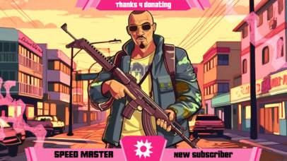 Placeit - Twitch Webcam Overlay Creator Featuring Graphics Inspired by GTA