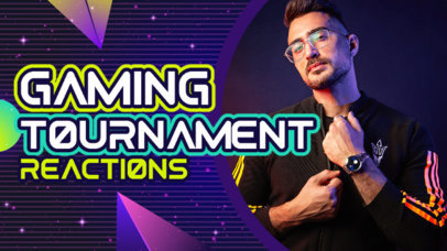 Placeit - YouTube Thumbnail Maker for a Gaming Tournament Reaction Video