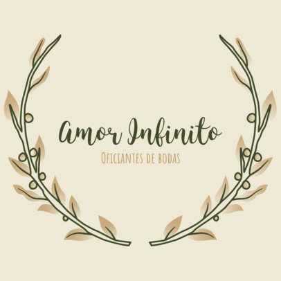 Placeit - Logo Generator Featuring Branch Decorations for Wedding ...