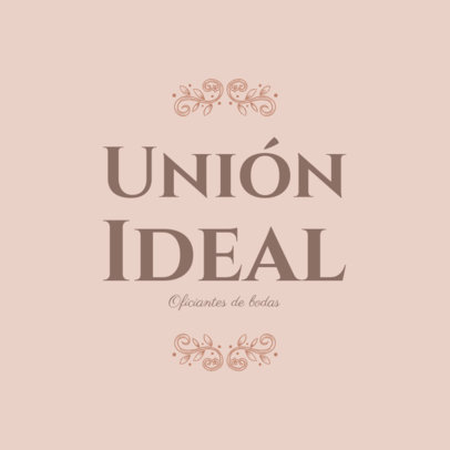 Placeit - Elegant Online Logo Template for a Marriage Officiant Service