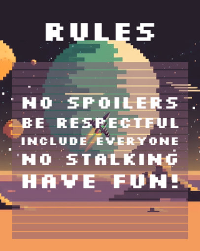 Placeit - Info Panel Maker for Twitch Streamers Featuring Gaming Rules