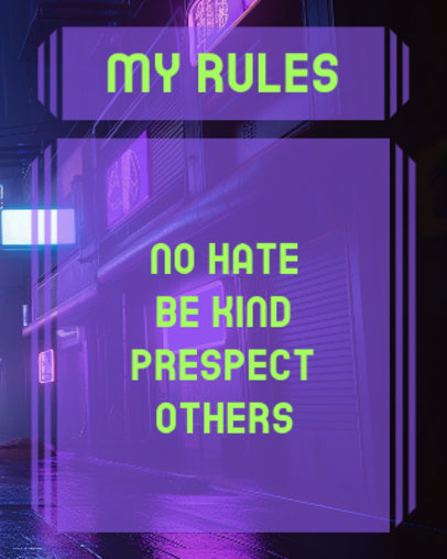 Placeit - Twitch Info Panel Creator Featuring a List of a Streamer's ...