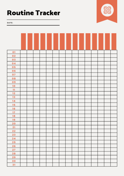 Placeit - Planner Design Creator for a Monthly Routine Tracker