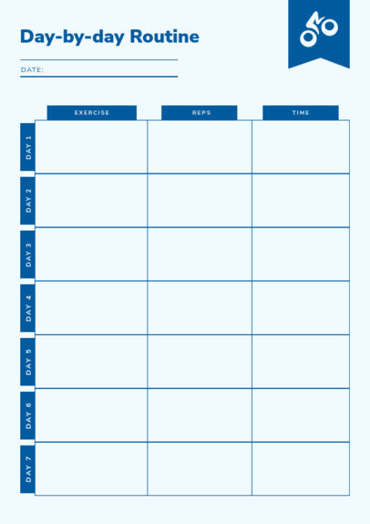 Placeit - Weekly Planner Design Creator for a Training Schedule