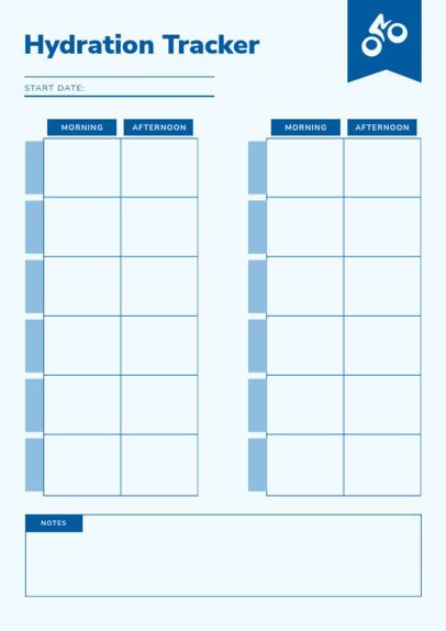 Placeit - Planner Design Creator for a Hydration Tracking