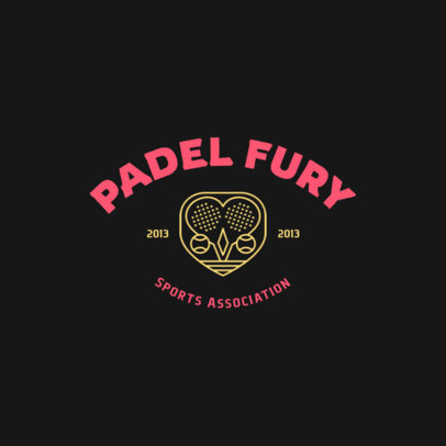 Placeit - Logo Creator with Racket Icons for a Padel Association