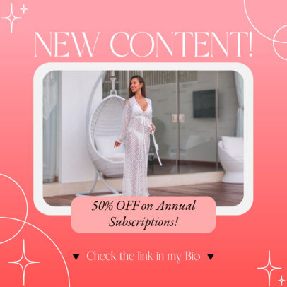 Placeit - Instagram Post Creator Featuring an OnlyFans Channel's Annual ...