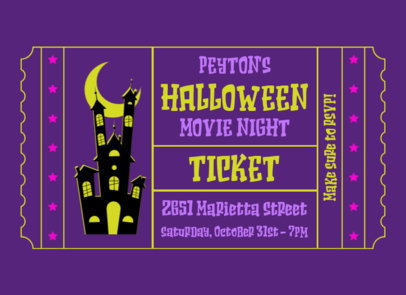 Placeit - Invitation Design Template with an Illustrated Ticket for a ...