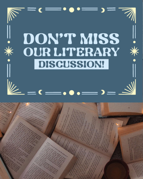 Placeit - Instagram Post Maker for a Literary Discussion Meeting
