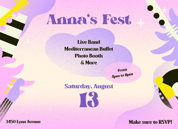 Placeit - Colorful Invitation Design Creator for a Birthday Fest Party