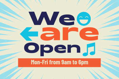 Placeit - Yard Sign Template for a Store with a We Are Open Message