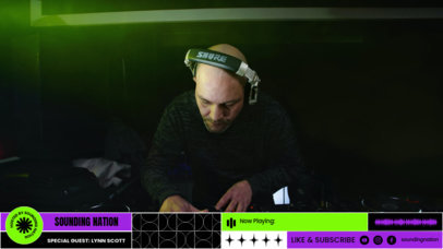 Placeit - Twitch Overlay Maker for Music Streamers Featuring a Cool Layout