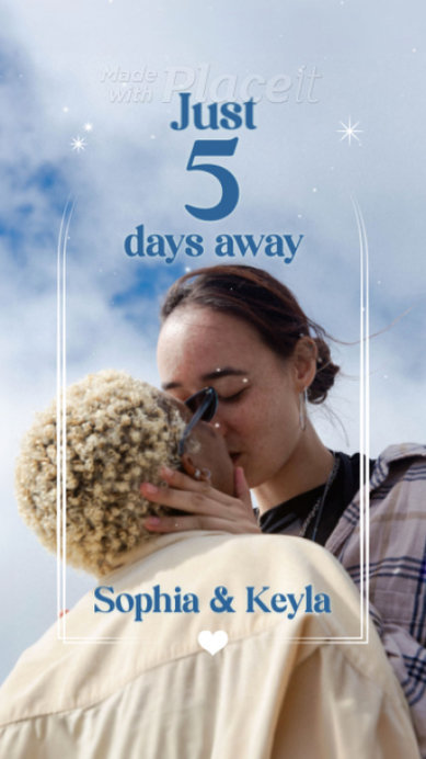 Placeit - Wedding Countdown Instagram Story Video Maker for a Marriage ...
