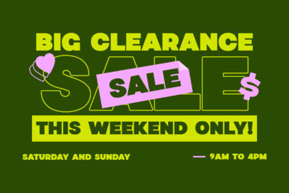 Placeit - Yard Sign Creator for a Clearance Sale Featuring a Heart Icon