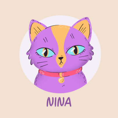 Placeit - Pet Avatar Maker Featuring an Illustrated Cat