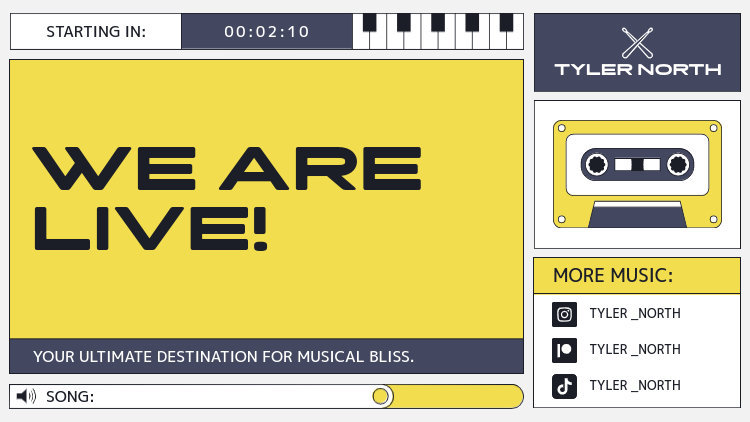 Placeit - Twitch Screen Generator Featuring Illustrated Piano Keys for ...