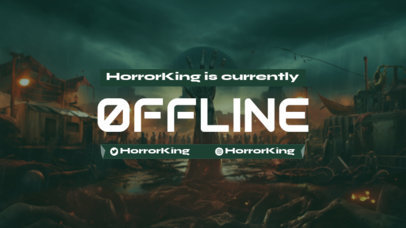 Placeit - Horror Twitch Offline Banner Maker With a Halloween Aesthetic