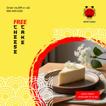 Placeit - Instagram Post Generator Featuring an Ad for a Cheesecake ...