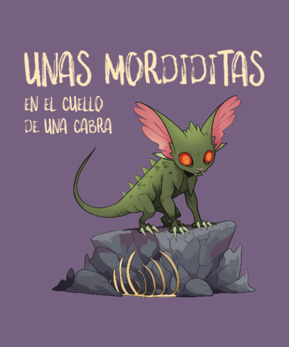 Placeit - Chupacabras-Inspired T-Shirt Design Generator Featuring a Quote