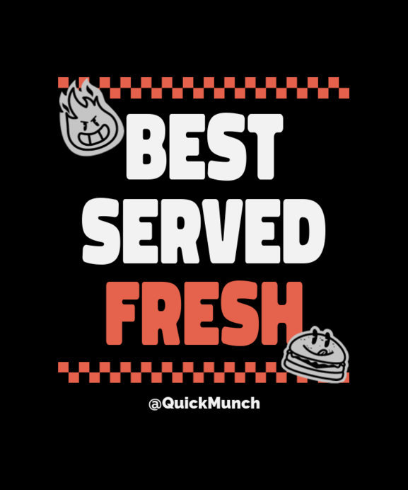 Placeit - T-Shirt Design Maker Featuring a Burger Icon for a Fast-Food ...