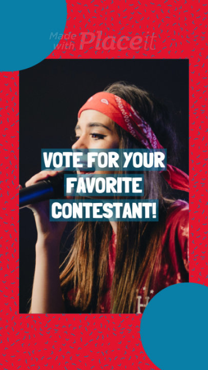 Placeit - Instagram Story Video Creator with a Voting Call for a Talent ...