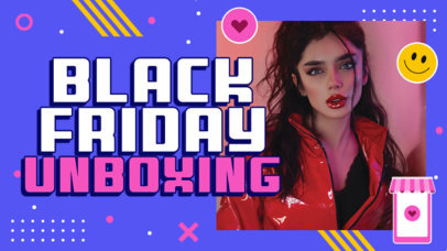 Placeit - YouTube Thumbnail Generator for a Black Friday Unboxing Video