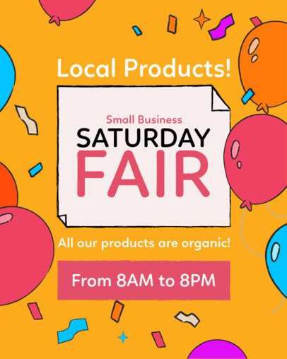 Placeit - Instagram Post Maker to Promote a Small Business Saturday Fair