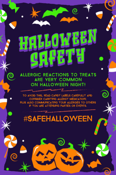Placeit - Poster Design Maker Featuring Tips for a Safe Halloween Night
