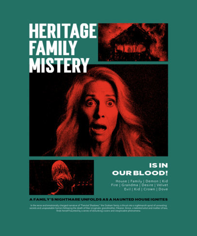Placeit - T-Shirt Design Creator Featuring Horror Movie Vignettes